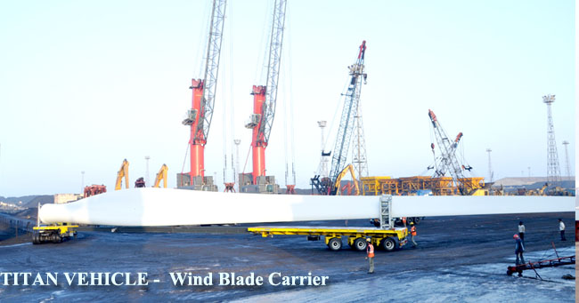 Wind Blade Carrier Trailer for transport 45 meters to 56 meters wind ...