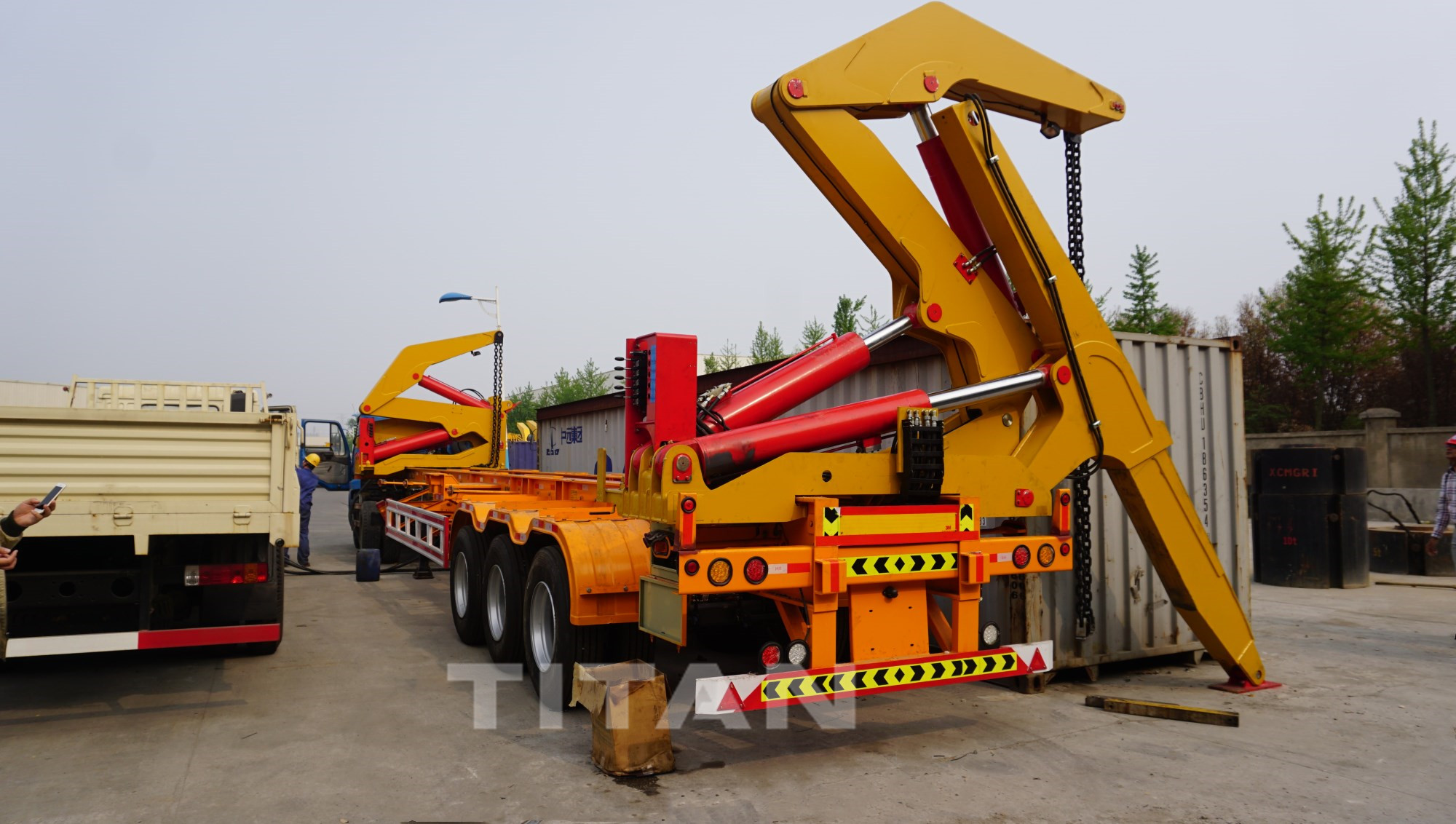 20ft 40ft container side loader sideloaders side loader trailer self ...
