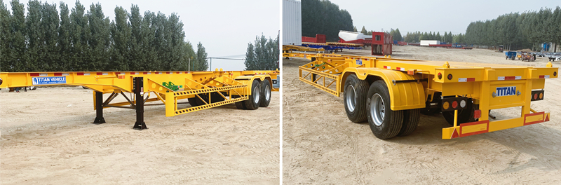 Different types of 2 axle 40ft container chassis