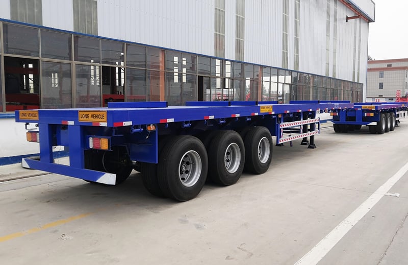 Extendable flatbed trailer for sale details, drawing and price