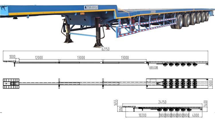 6 Axle Extendable Trailer for Sale in United Arab Emirates