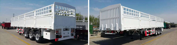Side wall semi trailer | Bulk cargo transport fence semi trailer for sale