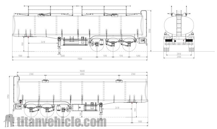3 Axle 35CBM Fuel Tanker Trailer For Sale In Guinea