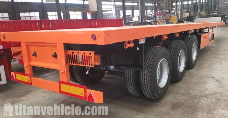 12 Metre Flatbed 3 Axle Truck Trailers | 40Ft Flatbed Trailer for Sale ...