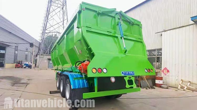 3 Axle Crawler-Type Tipper Dump Box Trailer will be sent to Mauritius