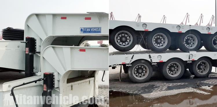 3/4 Axle Low Bed Truck Trailer for Sale In Qatar