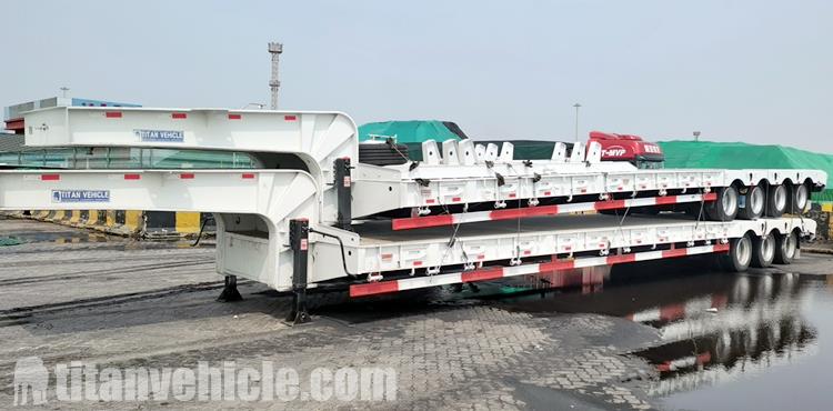 3/4 Axle Low Bed Truck Trailer for Sale In Qatar