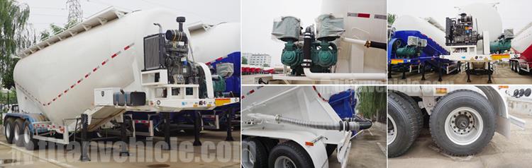 50 Ton Bulk Cement Tank Truck Trailer for Sale In