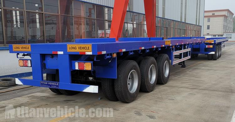 3 Axle 25M Extendable Flatbed Trailer for Sale In Chile