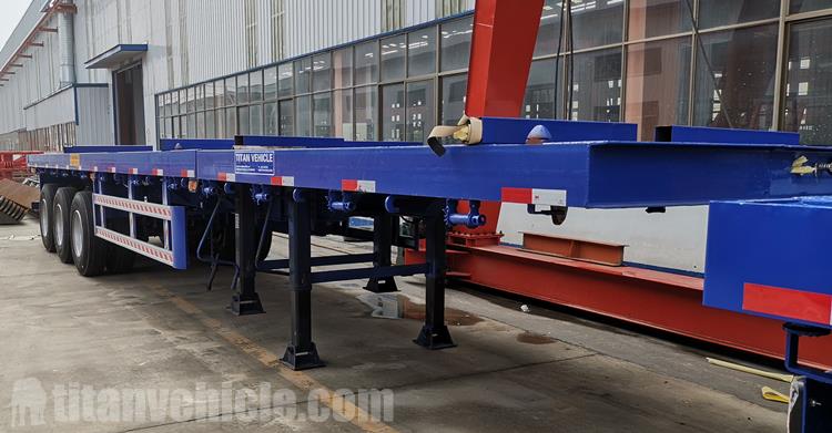 3 Axle 25M Extendable Flatbed Trailer for Sale In Chile