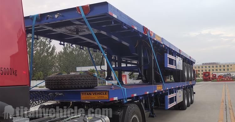 3 Axle 25M Extendable Flatbed Trailer for Sale In Chile