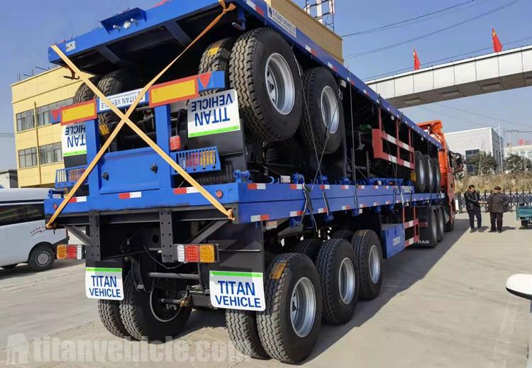 3/2 Axle Flatbed Semi Trailer for Sale In Mauritian
