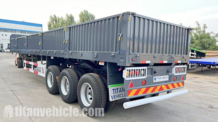 Bulk Cargo Semi Trailer with Drop Sides in Congo