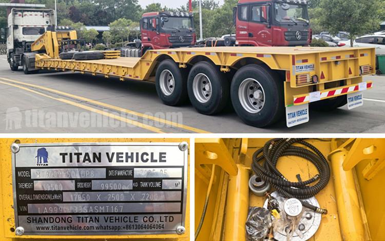 3 Axle 80 Ton RNG Lowboy Trailer for Sale in Indonesia