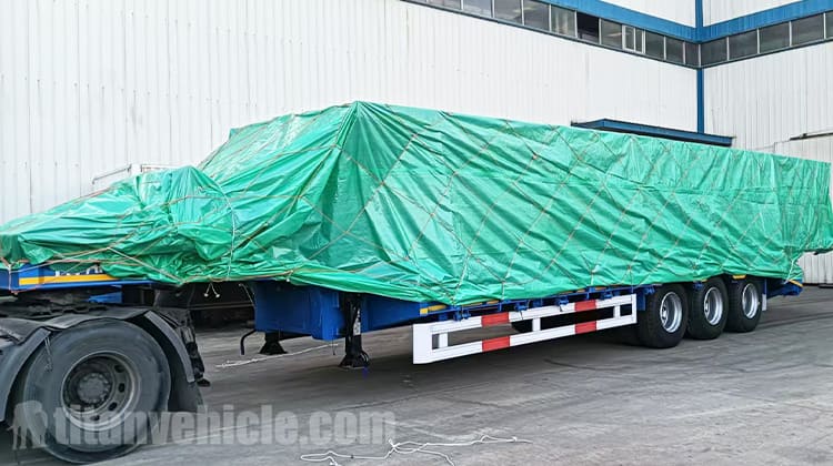 Tri Axle Flatbed Container Trailer Lowbed Trailer naheng ea Congo