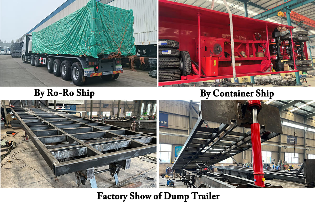 In Stock! 4 Axle U Shape Dump Trailer FOB Price: 20000 USD