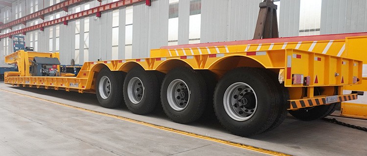 4 Axle 100T Detachable Lowboy Trailer for Sale Price