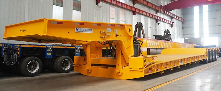 4 Axle 100T Detachable Lowboy Trailer for Sale Price