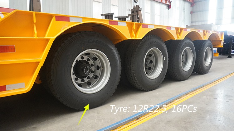 4 Axle 100T Detachable Lowboy Trailer for Sale Price