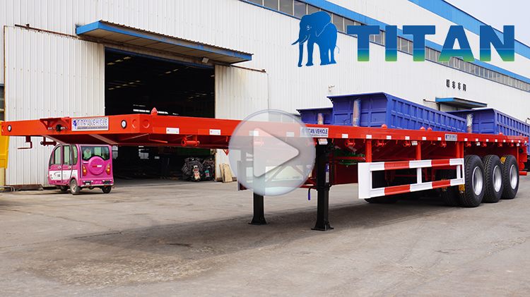 40Ft Truck Flatbed Tri Axle Trailer for Sale Price