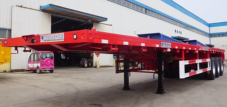 40Ft Truck Flatbed Tri Axle Trailer for Sale Price
