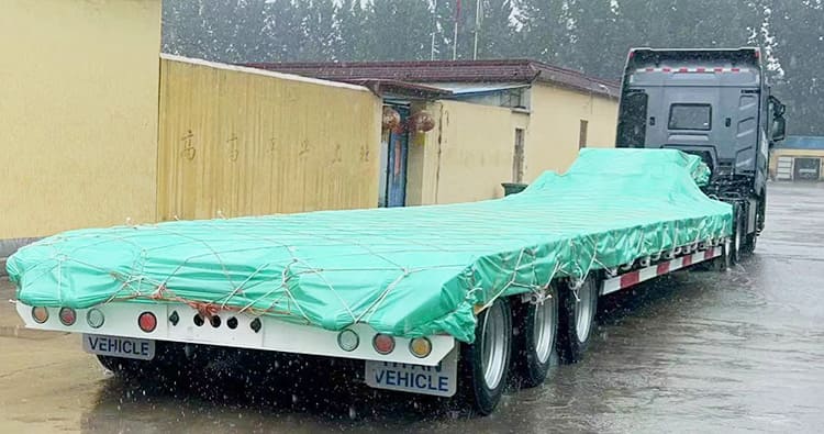 80T Tri Axle Low Bed Loader Trailer for Sale in Philippines Manila