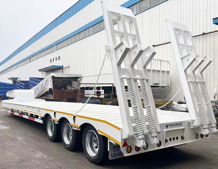 80T Tri Axle Low Bed Loader Trailer for Sale in Philippines Manila
