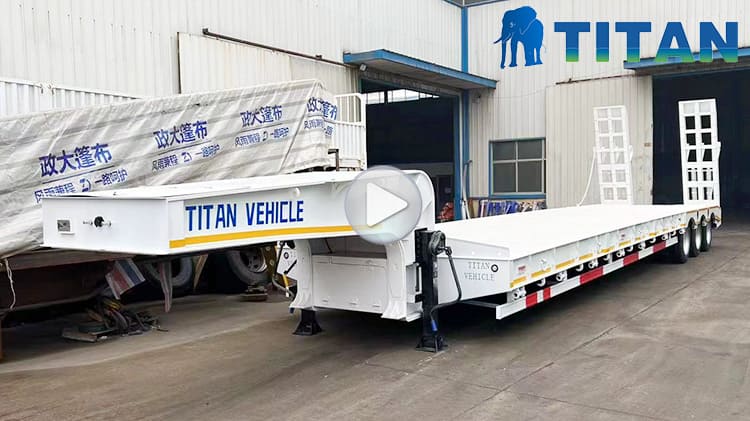 80T Tri Axle Low Bed Loader Trailer for Sale in Philippines Manila
