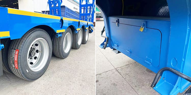 80 Ton 4 Axle Semi Low Bed Container Trailer for Sale Price