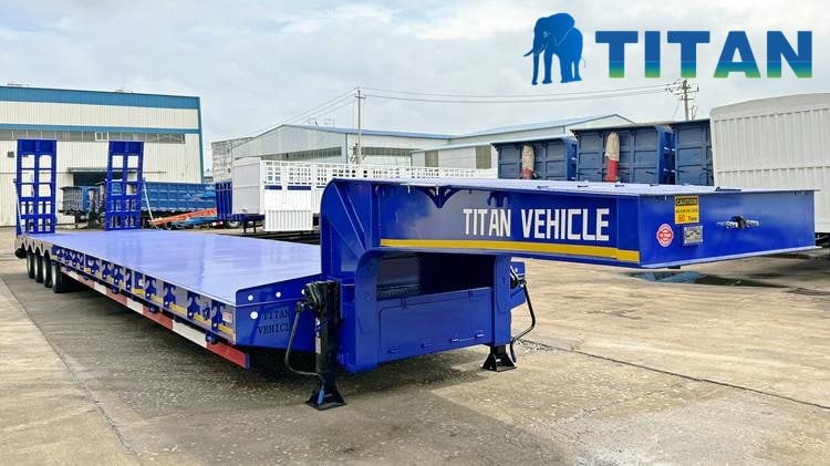 2024 New 4 Axle 100 Ton Low Bed Trailer for Sale - TITAN Vehicle