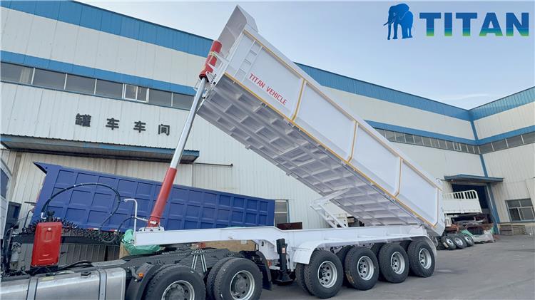 4 Axle 100 Ton Tipper Semi Trailer for Sale Mexico