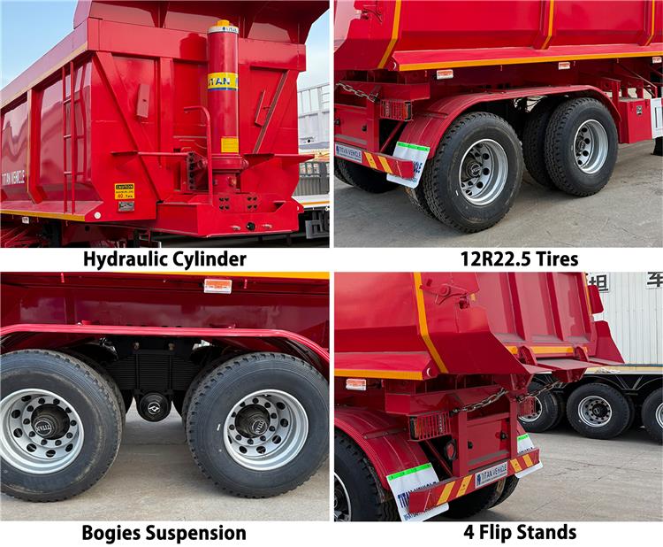 2 Axle Semi Tipper Trailer with Bogies Suspension for Sale In Jamaica