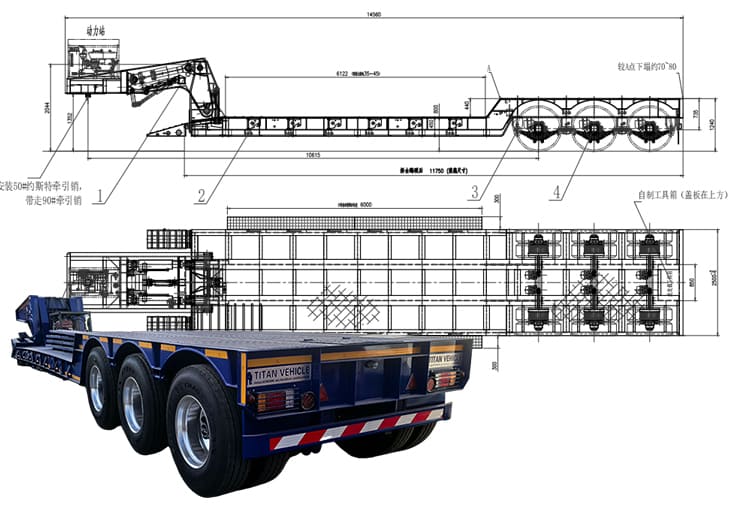 Tri Axle 100 Ton Removable Gooseneck Trailer | RGN Lowboy Trailer Cost ...