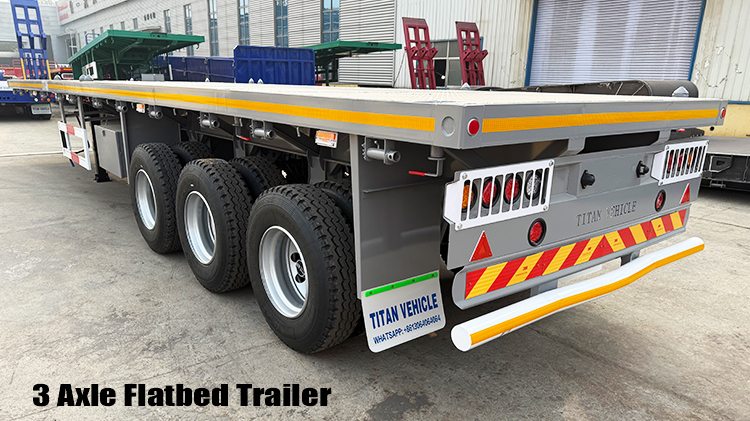 40 Foot 3 Axle Container Flatbed Tractor Truck Trailer for Sale in Zimbabwe