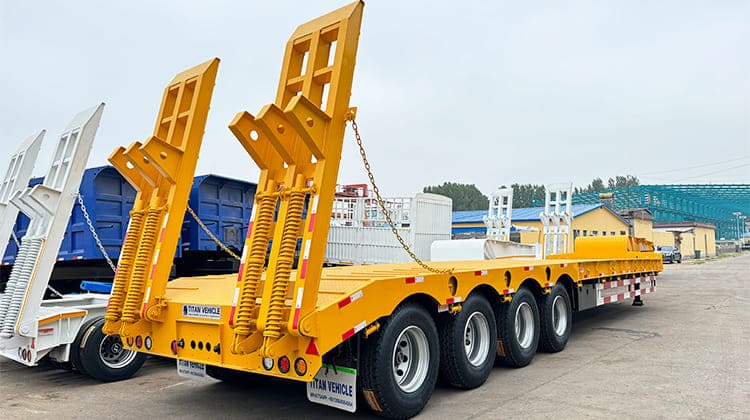 4 Axle Low Low Bed Semi Trailer Truck for Sale in Guam
