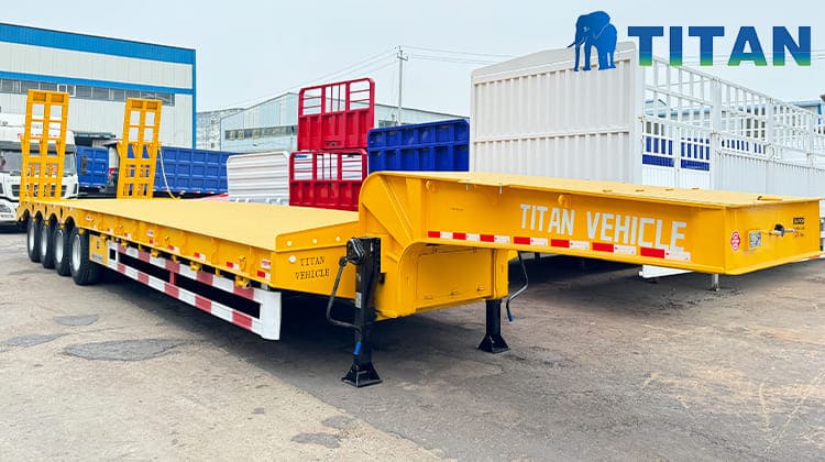 4 Axle Low Low Bed Semi Trailer Truck for Sale in Guam