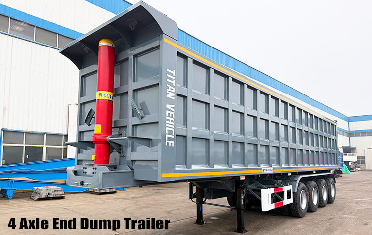 4 Axle End Dump Trailer for Sale | Dump Truck Trailer in Guyana