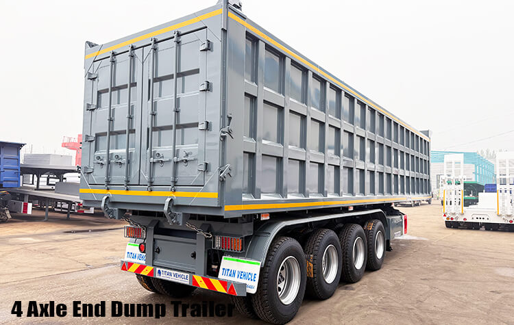 4 Axle End Dump Trailer for Sale | Dump Truck Trailer in Guyana