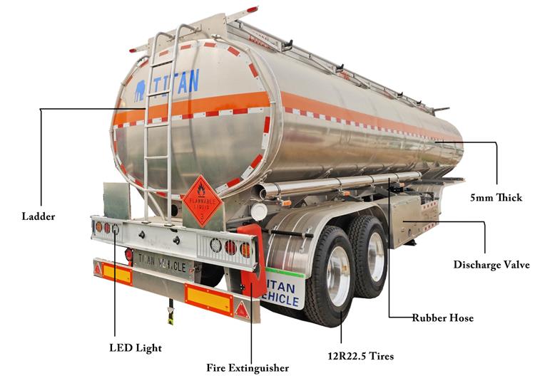 2 Axle Aluminum Tanker Trailers for Sale In Saudi Arabia