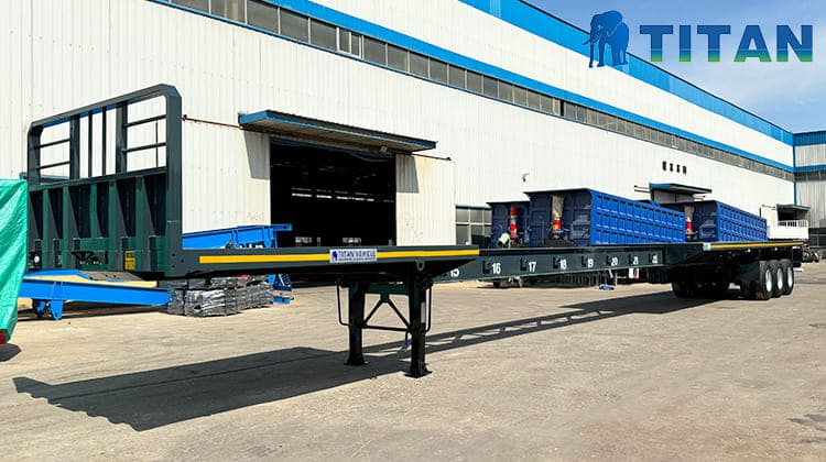 Tri Axle Telescopic Trailer | Extendable Flatbed Trailer for Sale in ...