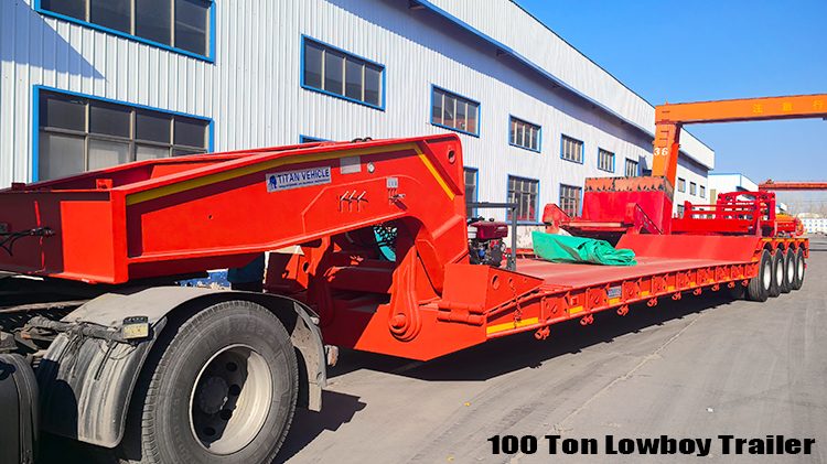 4 Axle 100 Ton Lowboy Trailer for Sale in Ghana