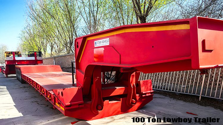 4 Axle 100 Ton Lowboy Trailer for Sale in Ghana