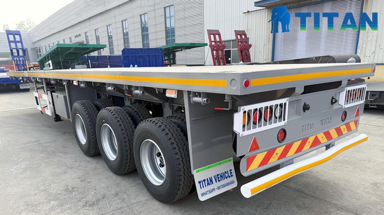 Heavy Duty Tri Axle Flatbed Truck Trailer for Sale in Congo