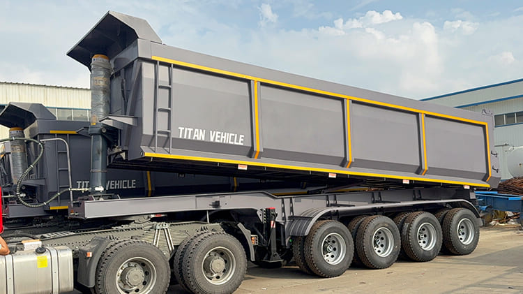 New Hydraulic Container Tractor Tipper Tipping Trailers Chassis Price ...