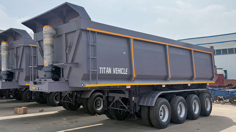 New Hydraulic Container Tractor Tipper Tipping Trailers Chassis Price ...