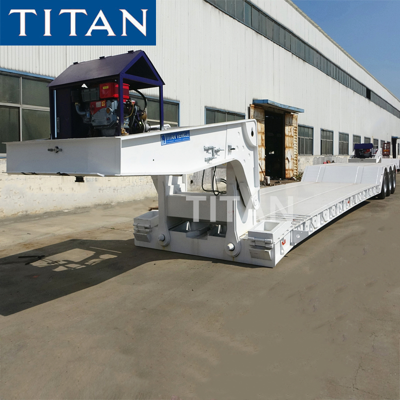 front loading hydraulic extendable gooseneck lowbed trailer by ...