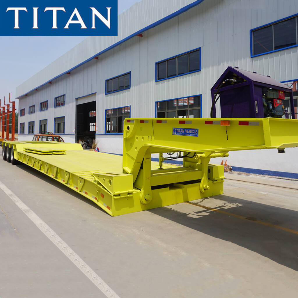 130 ton hydraulic multi axles front loading low bed loader trailer by ...