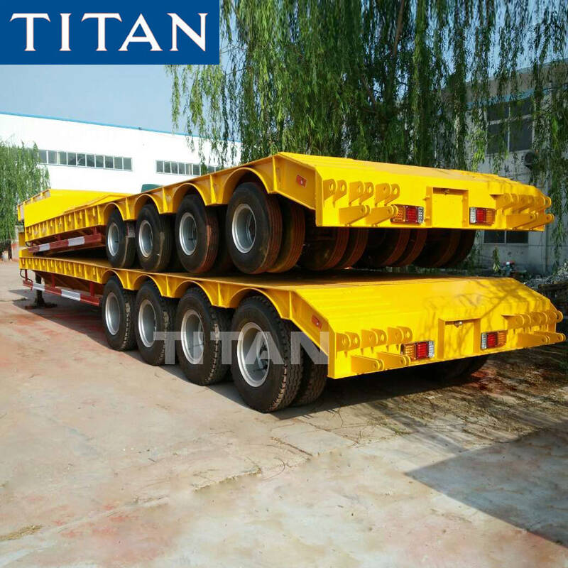 excavator low bed trailer eight axle lowbed 150 ton low-bed trailer