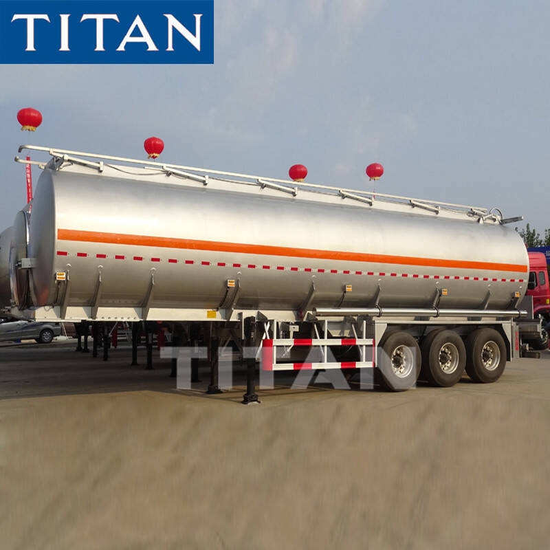 40 cbm aluminium alloy fuel tankers trailer aluminium fuel tanks