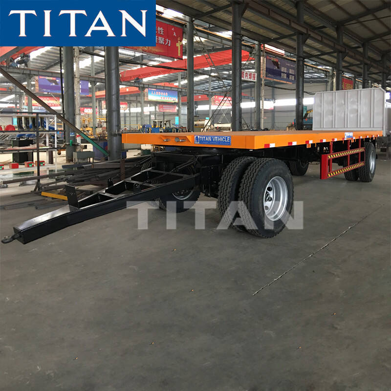 Flatbed Drawbar Pulling Trailer